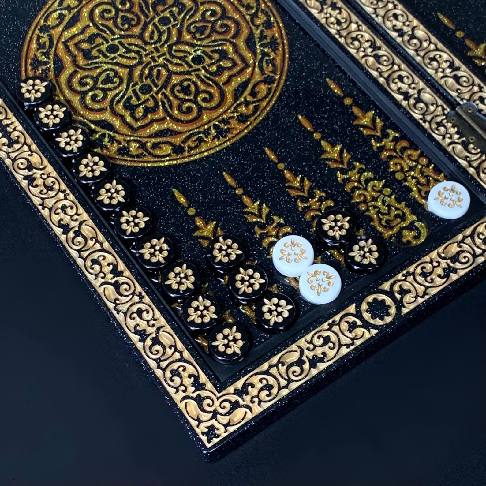 Limited Collection Acrylic Stone Chess Backgammon Checkers Set With ...