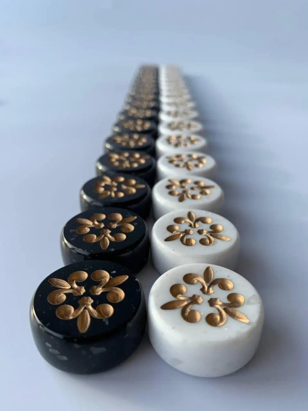 Stone Backgammon Pieces Classic Design With Dice Set | Only Chips ...