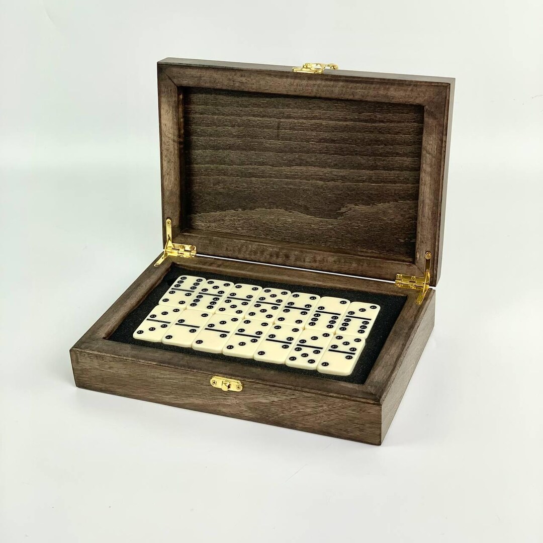 Domino Set With Walnut Box, Outdoor Games, Tabletop Game, Premium ...
