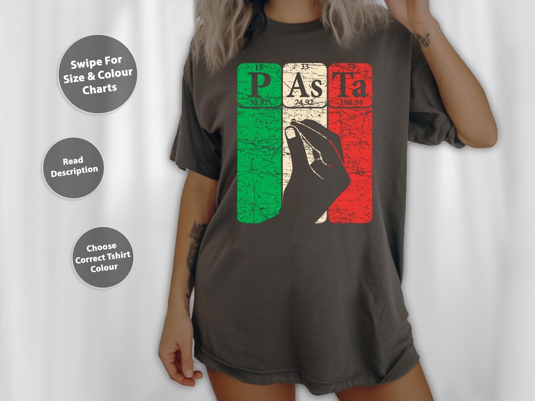 Italian Pasta Periodic Table Elements Italian Hand Gesture T-shirt ...
