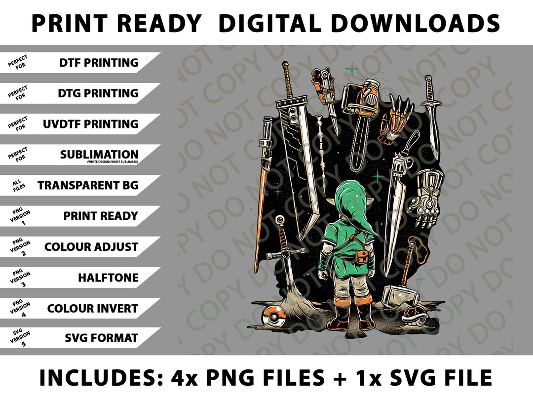 Adventurer, Chosen One, Link, 80s Retro, Retro Gaming, PNG Bundle ...