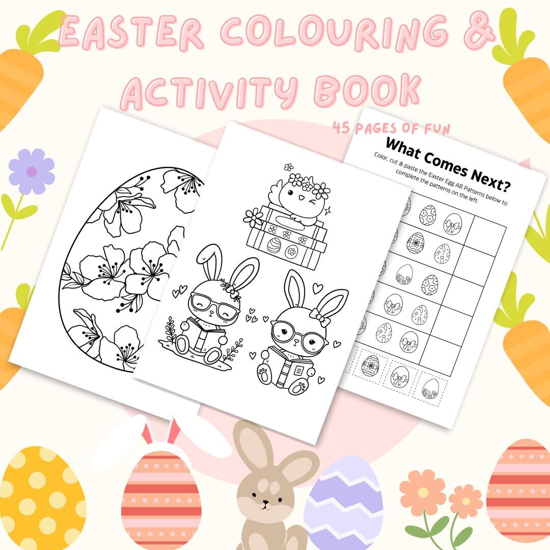 Easter Activity & Colouring Book for Kids – Fun, Creative, and Perfect ...