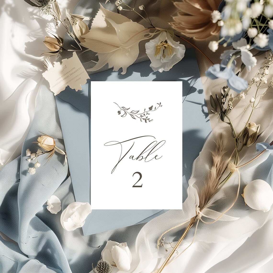 Minimalist Wedding Table Number Template, Calligraphy Wedding Template ...
