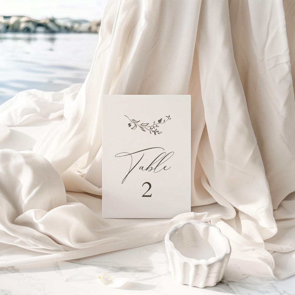 Minimalist Wedding Table Number Template, Calligraphy Wedding Template ...