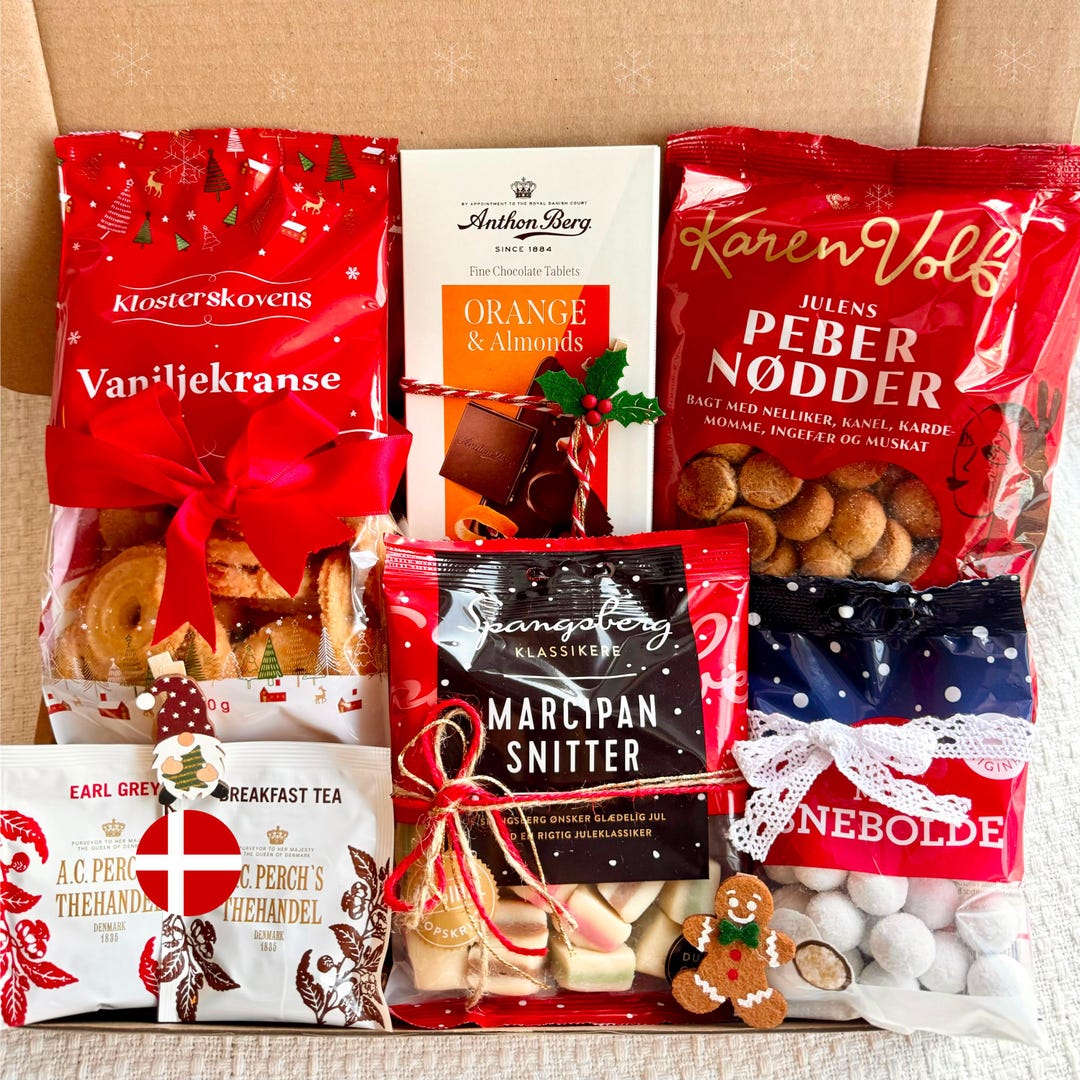 Danish Christmas Treats Hygge Gift Box Personalised Sweet Treats and ...