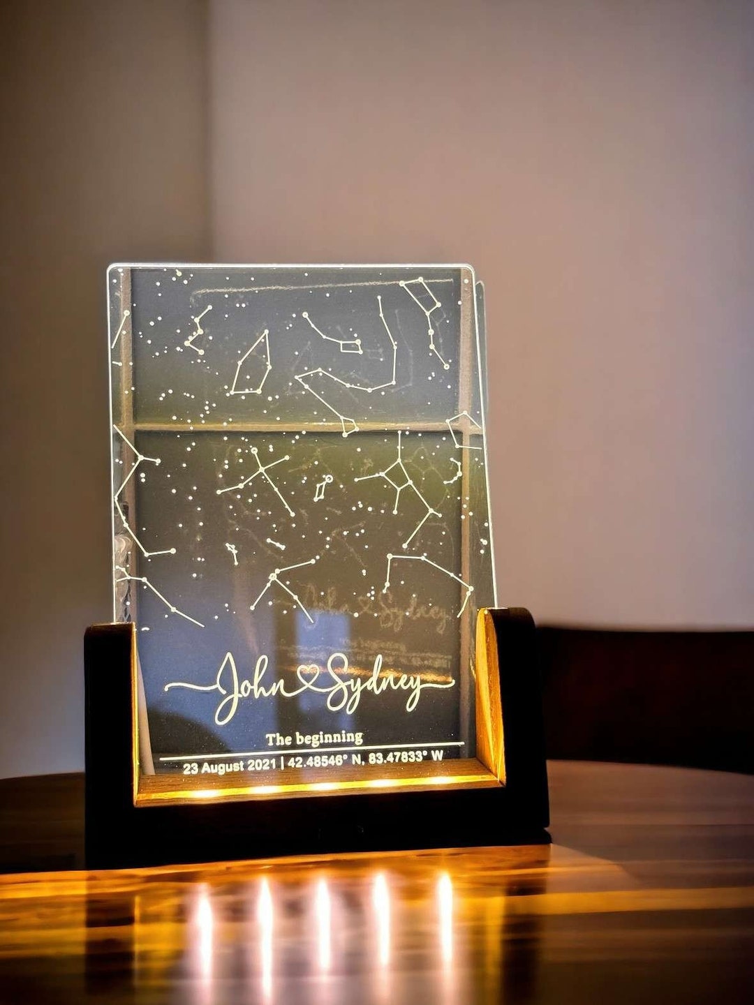 Personalised Constellation Map, Star Map Night Light, Custom Star Map ...