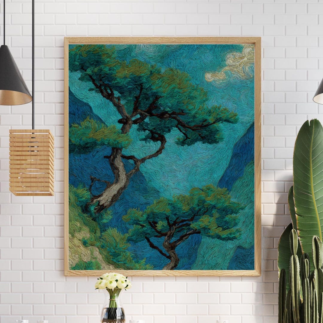 Alpine Carpet Juniper Impasto Art Print: Pacific Northwest Digital Wall ...