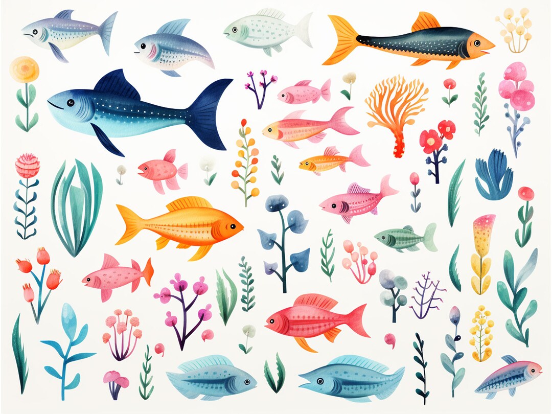 Colorful Deep-sea Fish PNG for Vibrant Ocean Scenes - Etsy