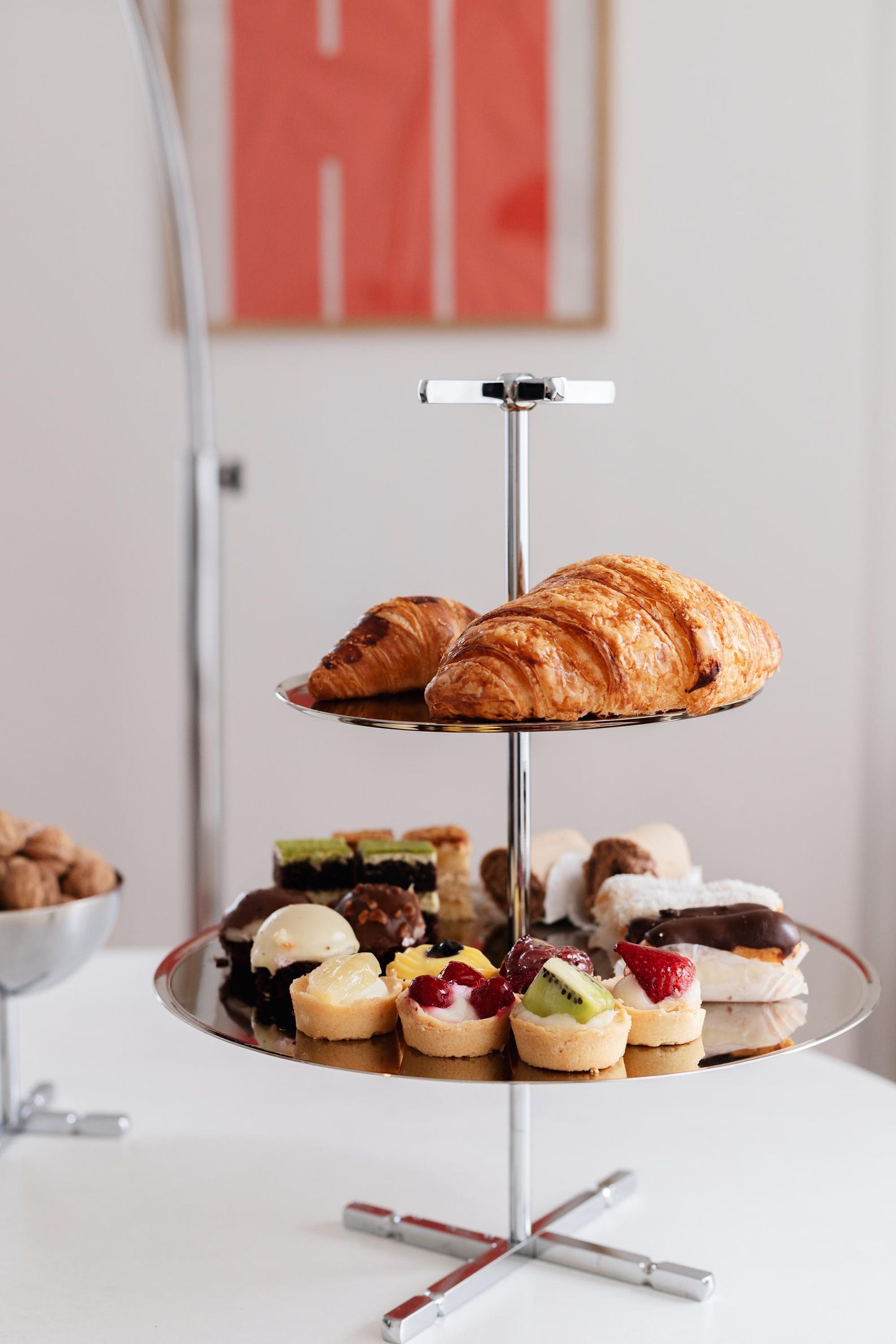 Handmade Brass 2-tier Serving Tray: Gold Cake & Dessert Stand - Etsy