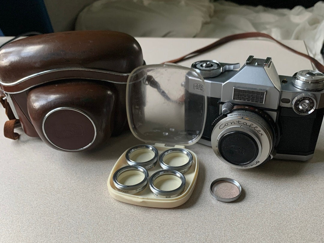 Zeiss Ikon Contaflex Super 35mm Film Camera Lot, Vintage 1950s German ...