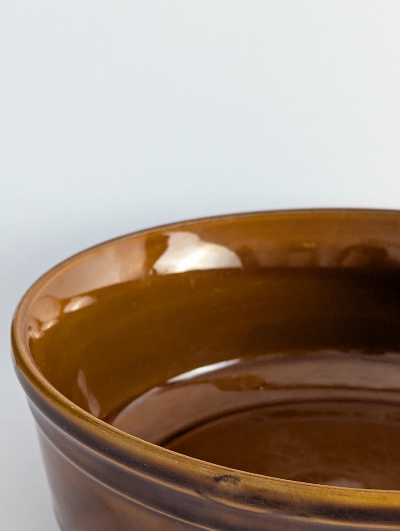 Vintage Ceramic Bowl – Rustic Brown - Etsy