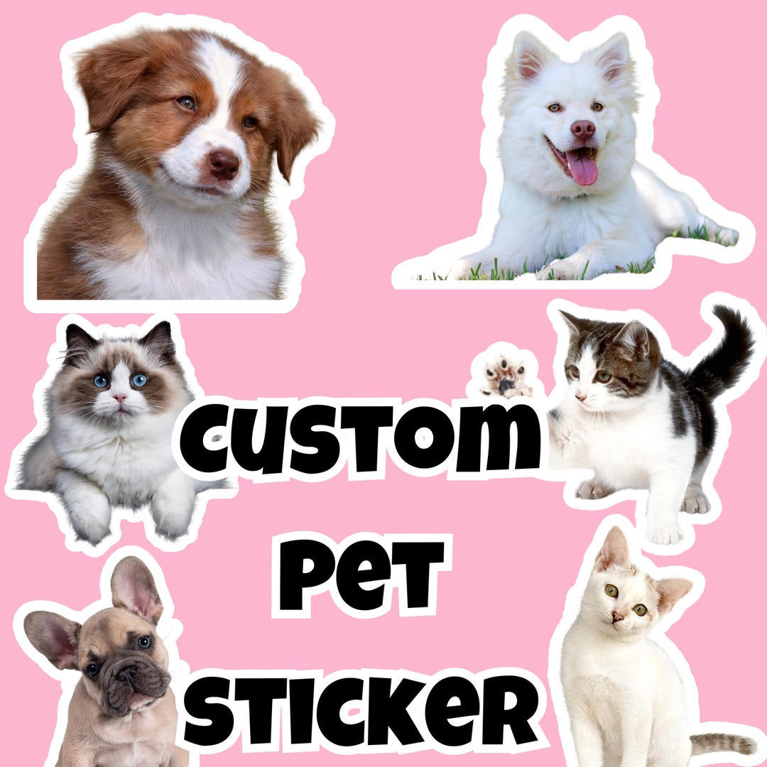 Personalized Pet Vinyl Stickers, Custom Pet Gift, Gift for Dog Mom ...