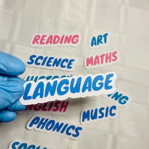 12 School Subject Labels, Folder Labels, Binder Label-back to School ...