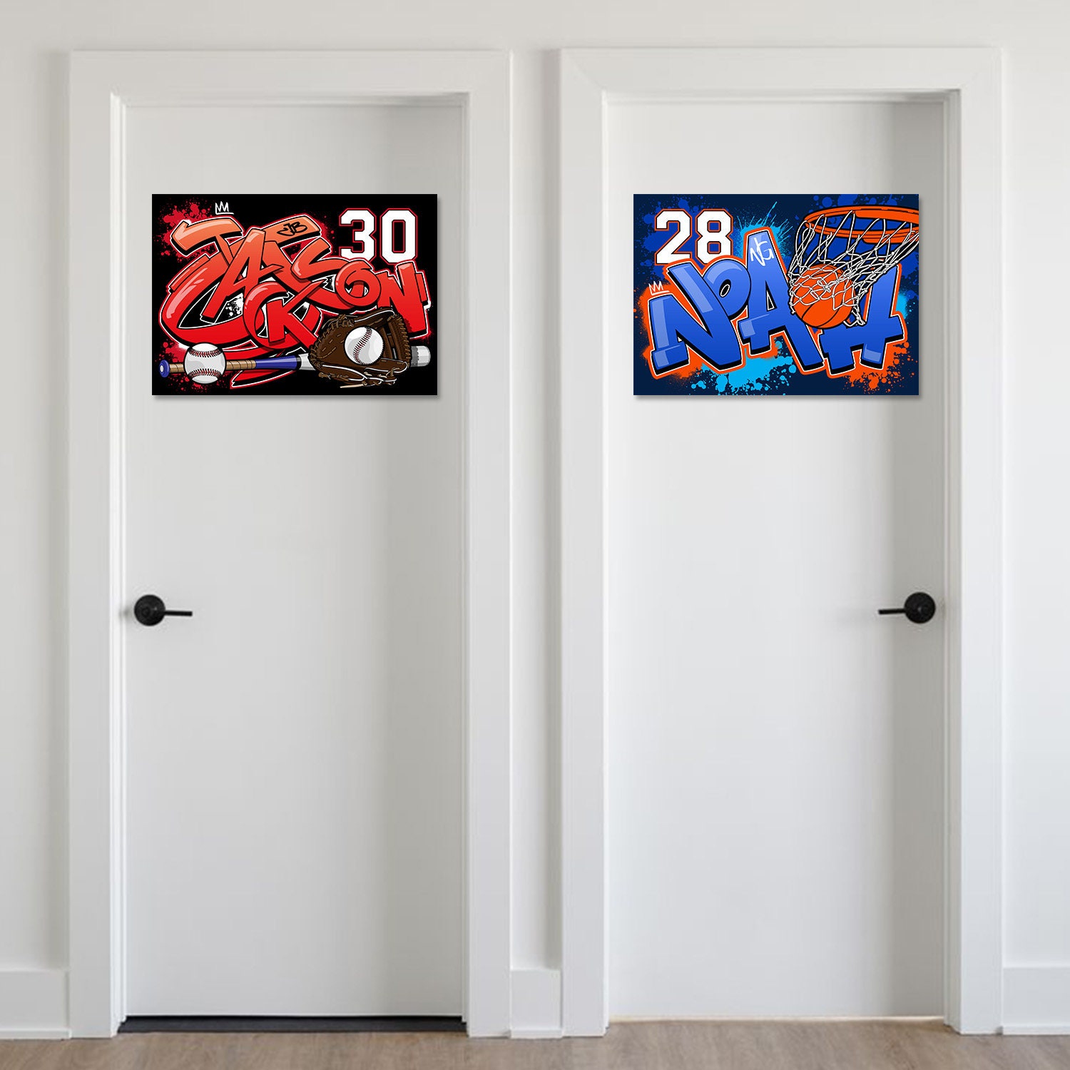 BASEBALL GRAFFITI POSTER Custom Personalized With Your Name and Team # ...