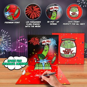Funny Singing Pickle Musical Birthday Card for Men Women Kids and All ...