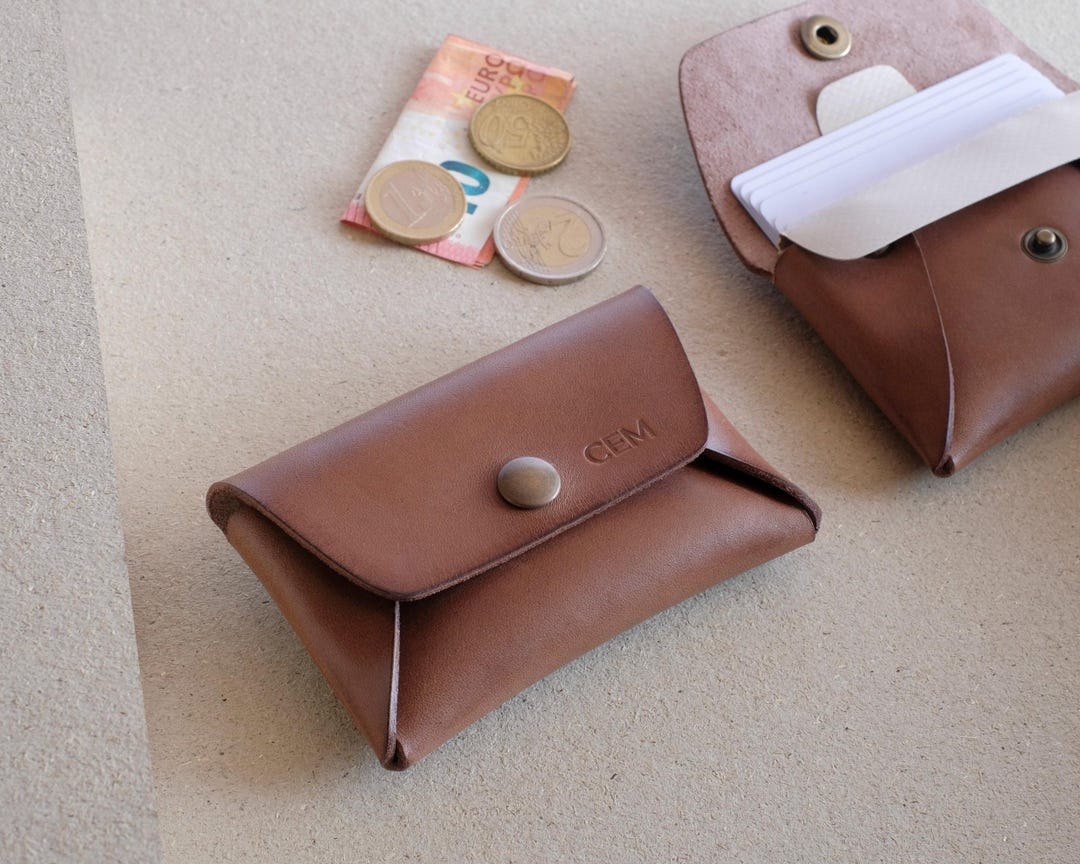 Minimalist Wallet Handmade From Italian Leather: Slim Card Holder ...