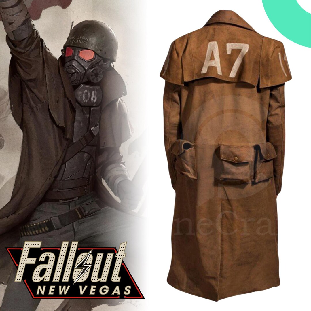 Fallout New Vegas NCR Veteran Ranger A7 Coat brown Cosplay Costume Post ...