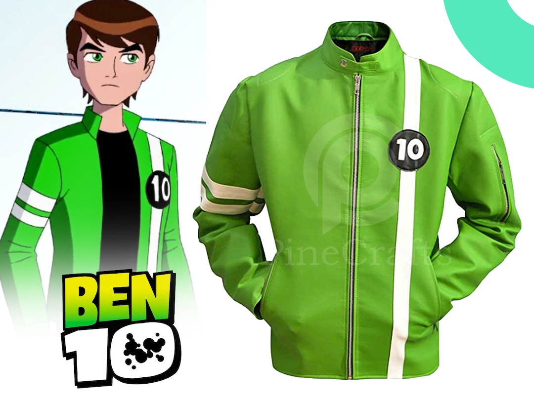 Ben 10 Jacket Alien Swarm Cosplay Costume Ben Tennyson Green Jacket Ben ...