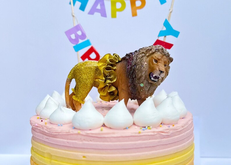 Safari Lion Party Animal Cake Topper | Jungle Birthday Decoration ...