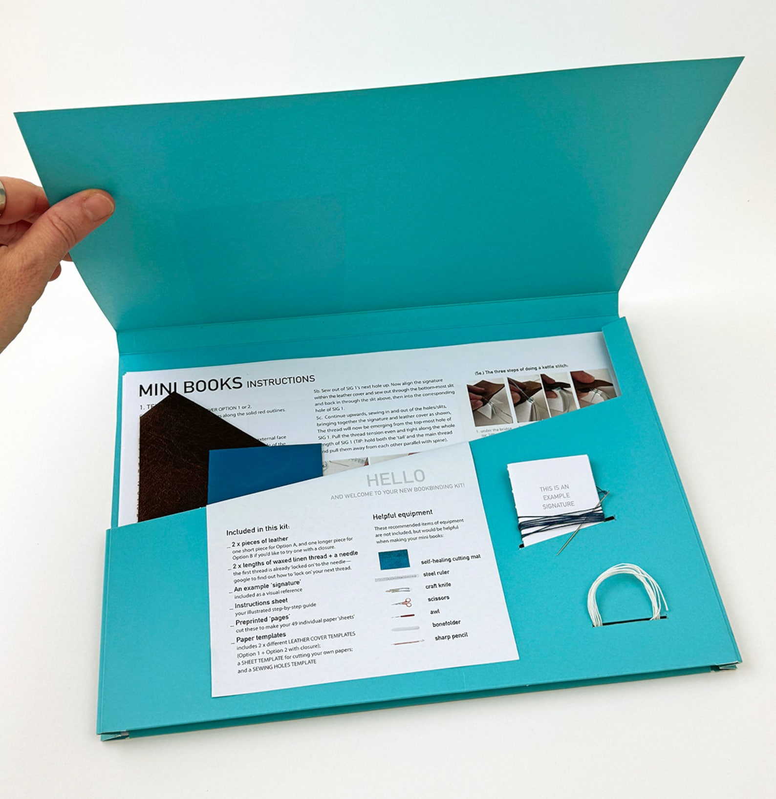 DIY Bookbinding Kit - Miniature Leatherbound Books, Including Full ...