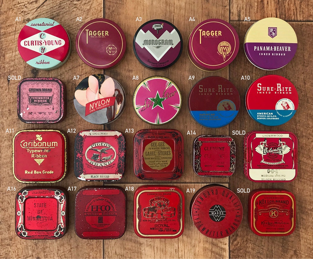 Vintage Typewriter Ribbon Tins Great for Packaging - Etsy Australia