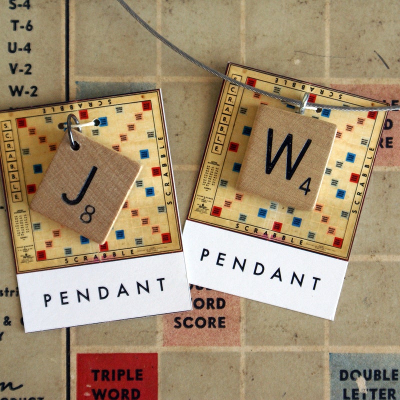 Scrabble Necklace - Etsy