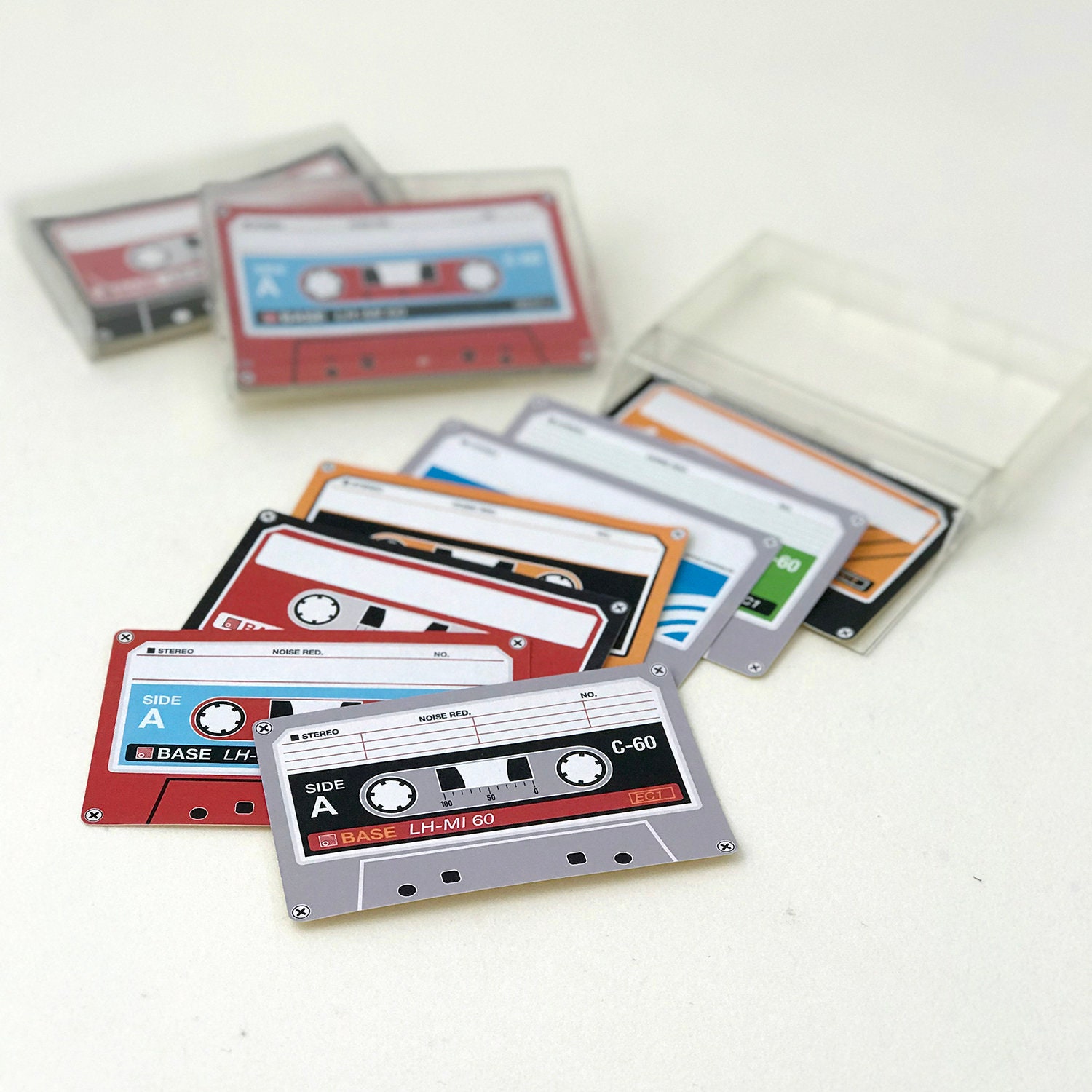 12 X LIFESIZE Cassette Tape Stickers write Your Own Labels | Etsy