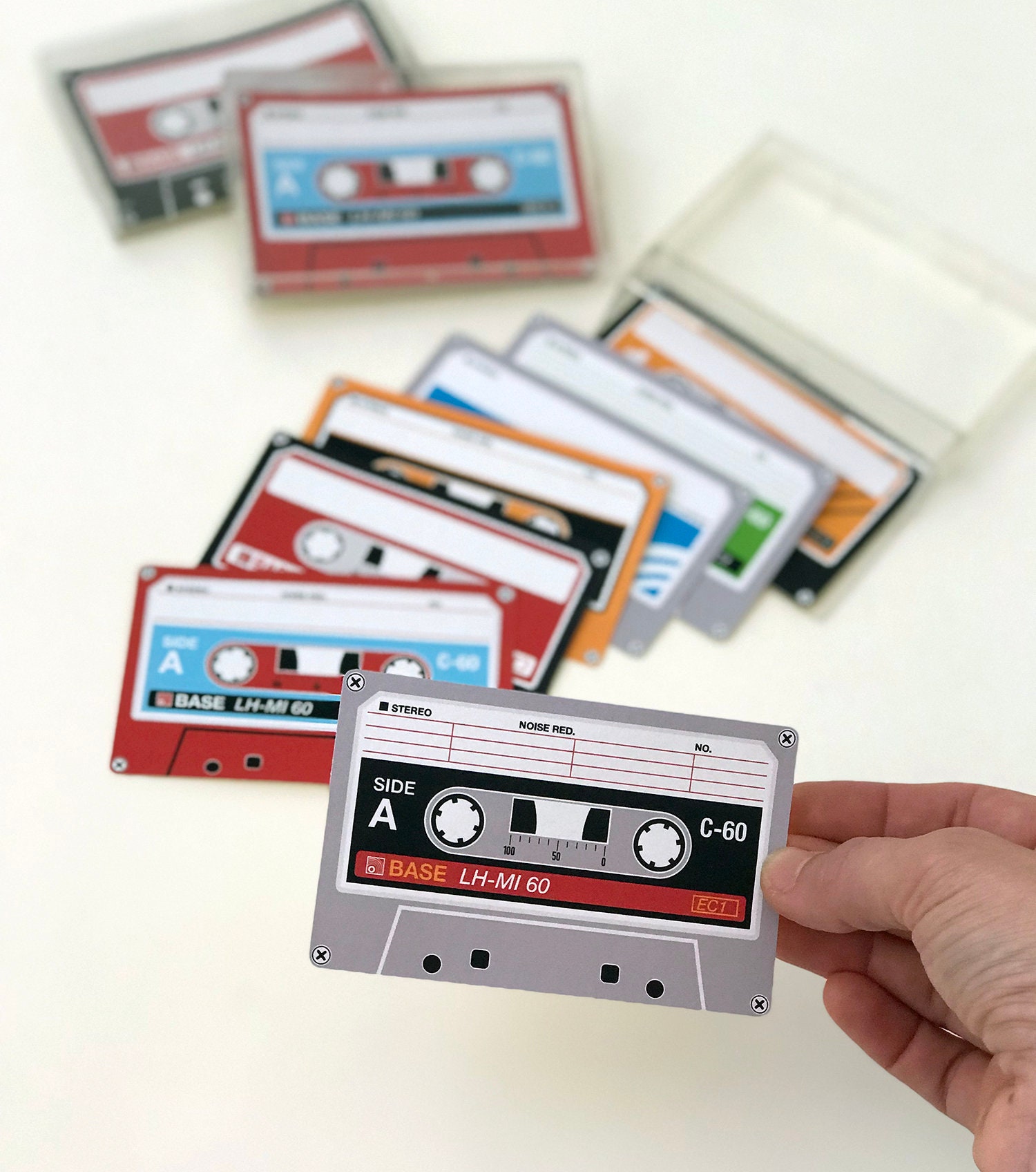 12 X LIFESIZE Cassette Tape Stickers, *write Your Own Labels*, Packed ...