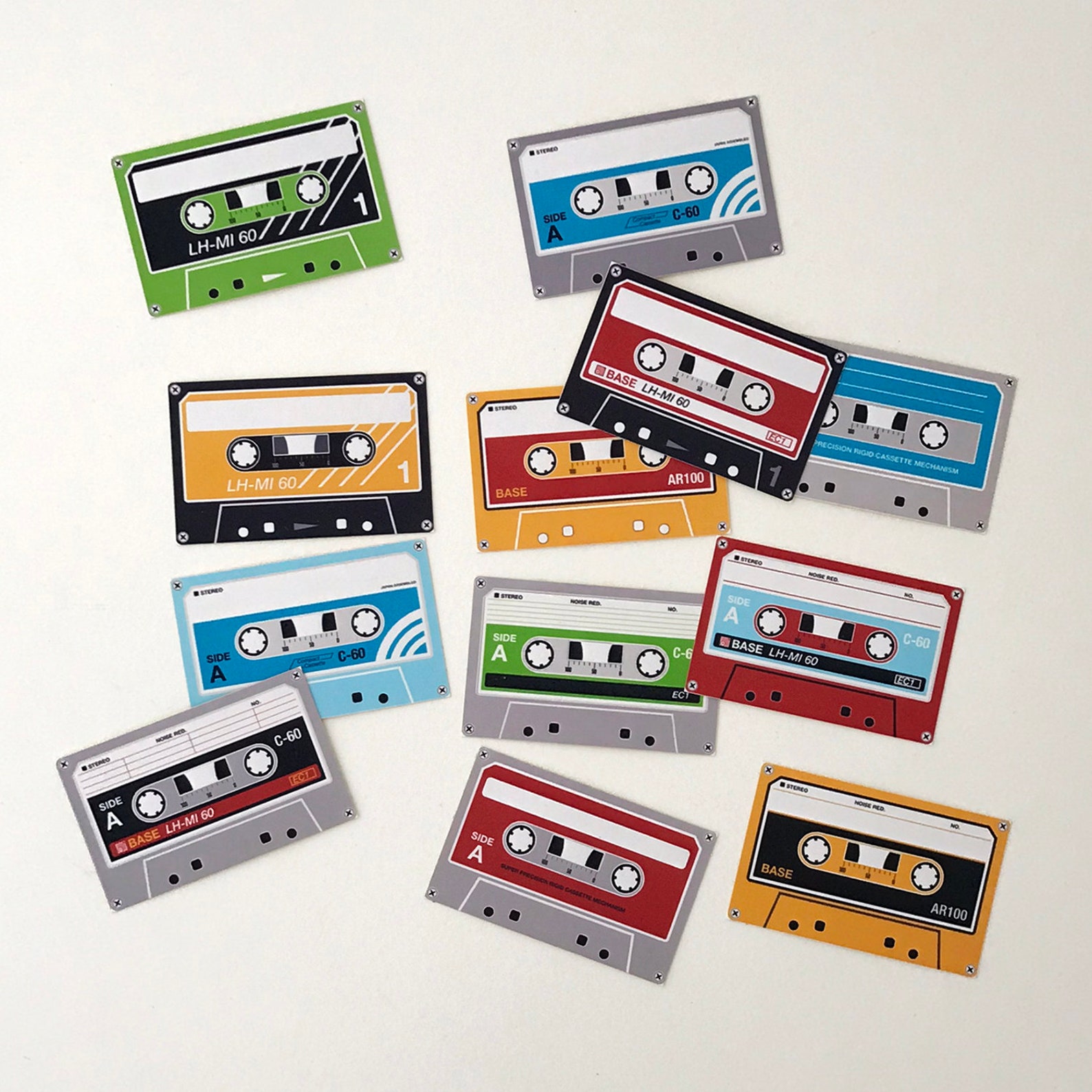 Choose Your Quantity MINI Cassette Tape Stickers with | Etsy
