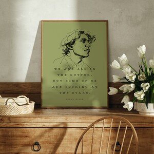 Oscar Wilde Typewriter Quote Wall Art Print Literary Gift for English ...
