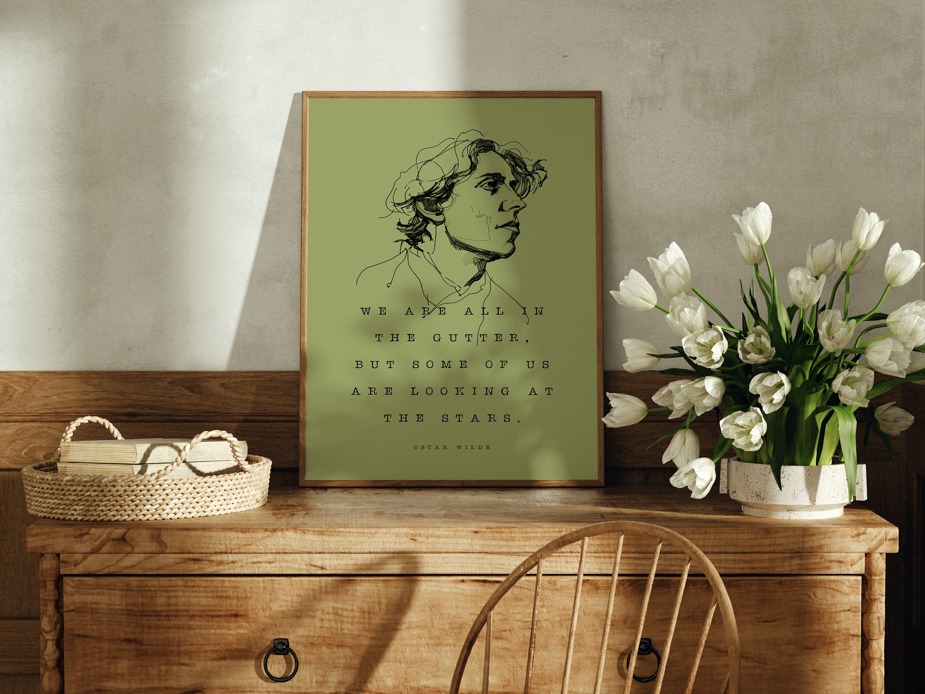 Oscar Wilde Typewriter Quote Wall Art Print Literary Gift for English ...