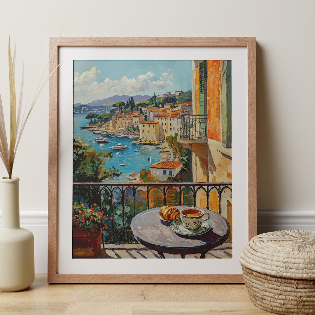 Riviera Morning Coffee Vibes Print, Henri Matisse Vintage Style Art ...