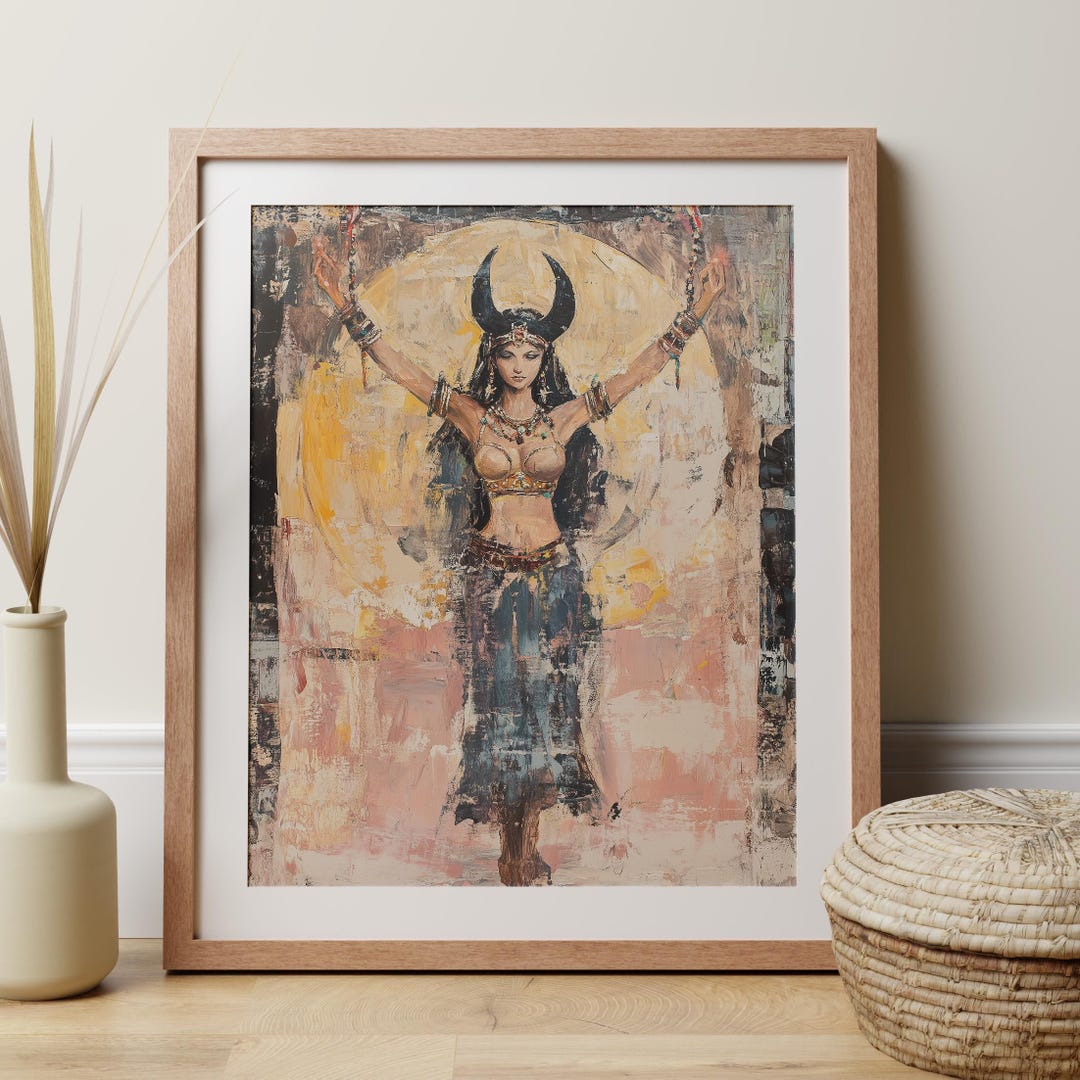 Ishtar Goddess Wall Art Print, Mesopotamian Priestess Inanna Mystic ...