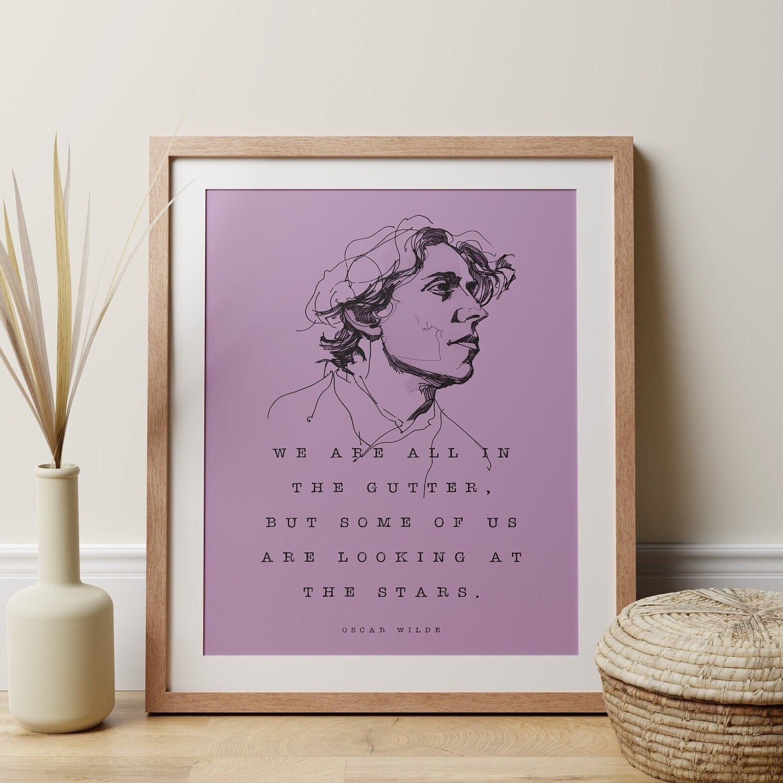Oscar Wilde Typewriter Quote Wall Art Print Literary Gift for English ...