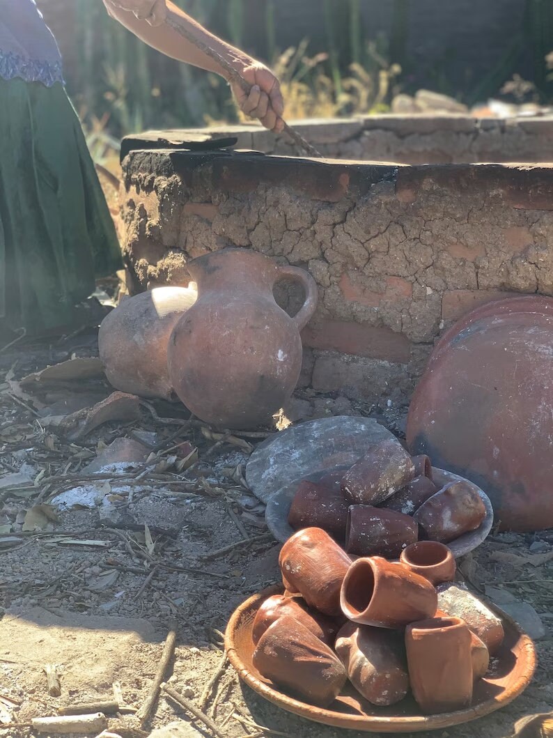 Handmade Clay Face Mezcal Copitas, Sets, Imported From Oaxaca, Mexico ...