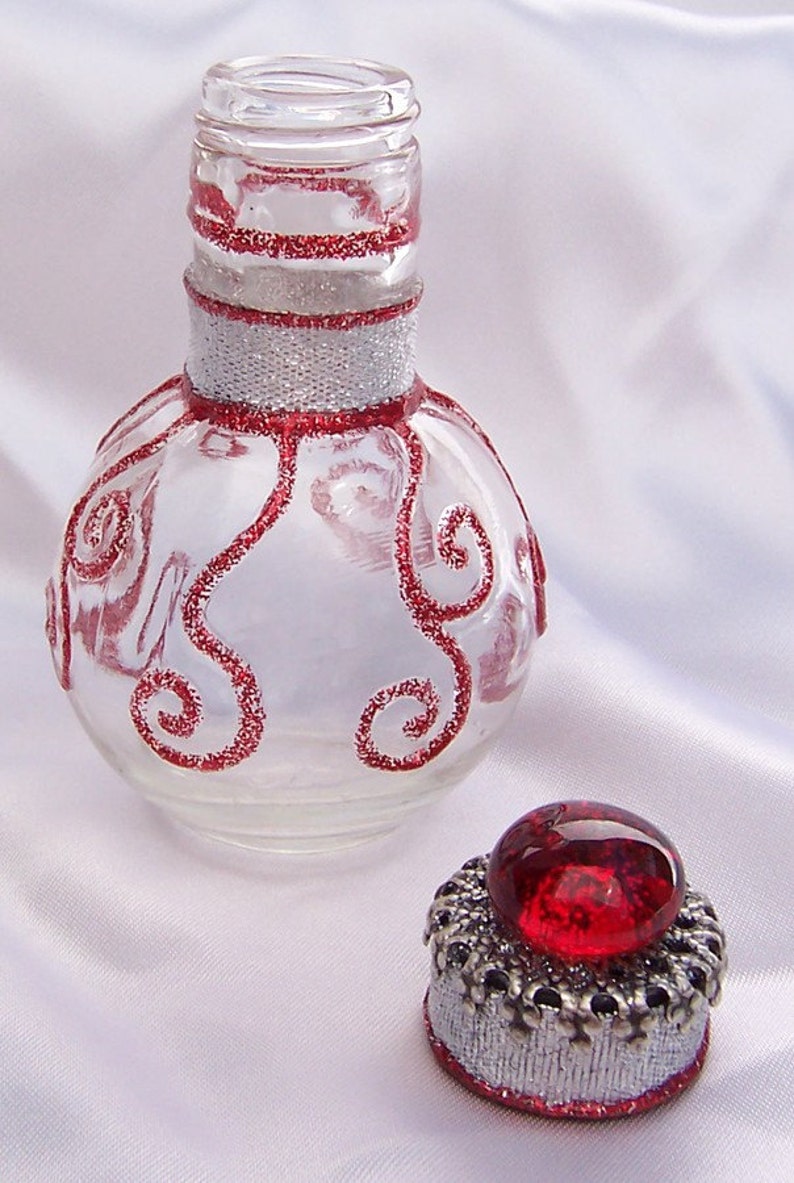 Swirly Red Potion Bottle - Etsy
