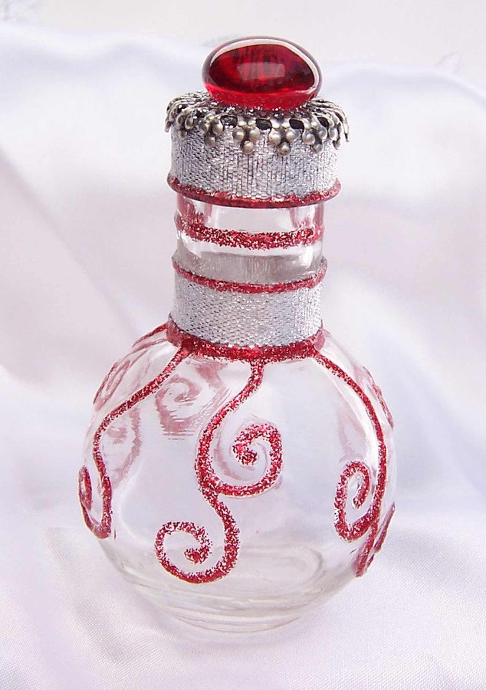 Swirly Red Potion Bottle | Etsy