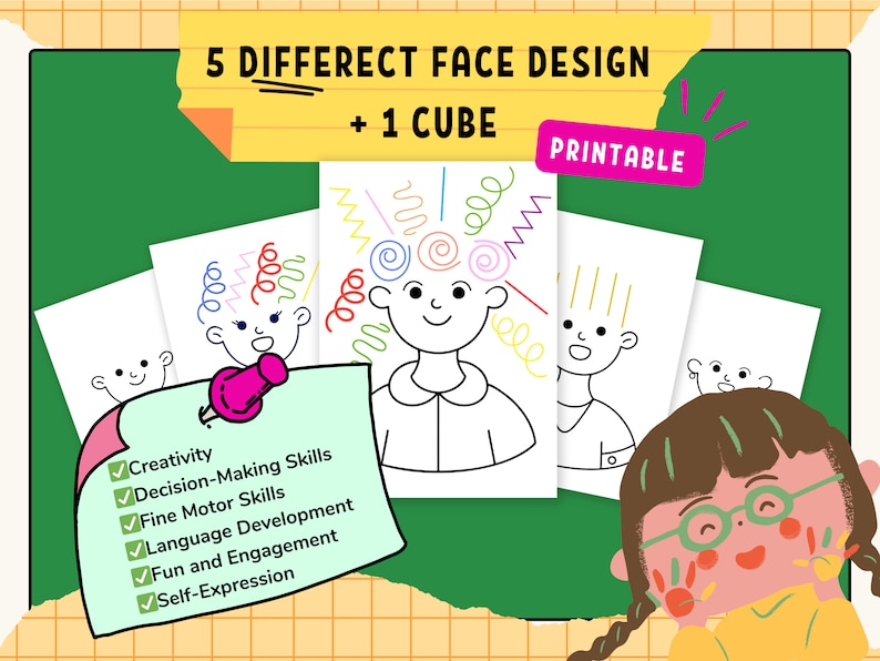 ROLL A HAIRSTYLE ACTIVITY, Roll and Style: Printable Hairstyle Activity ...