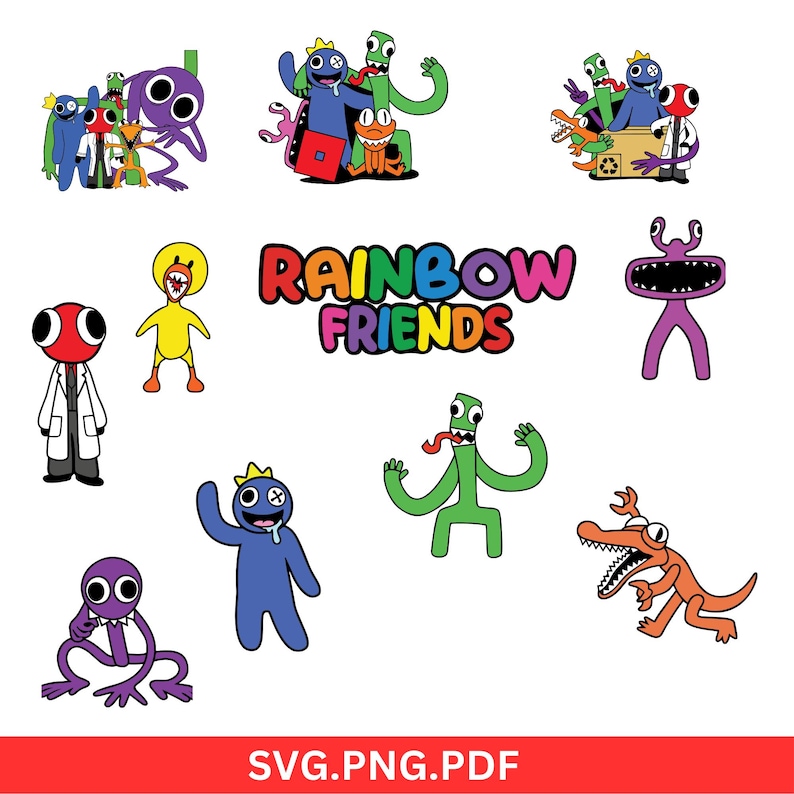 Bundle Rainbow Friend Svg, Rainbow Friend Svg, Rainbow Friend SVG and ...