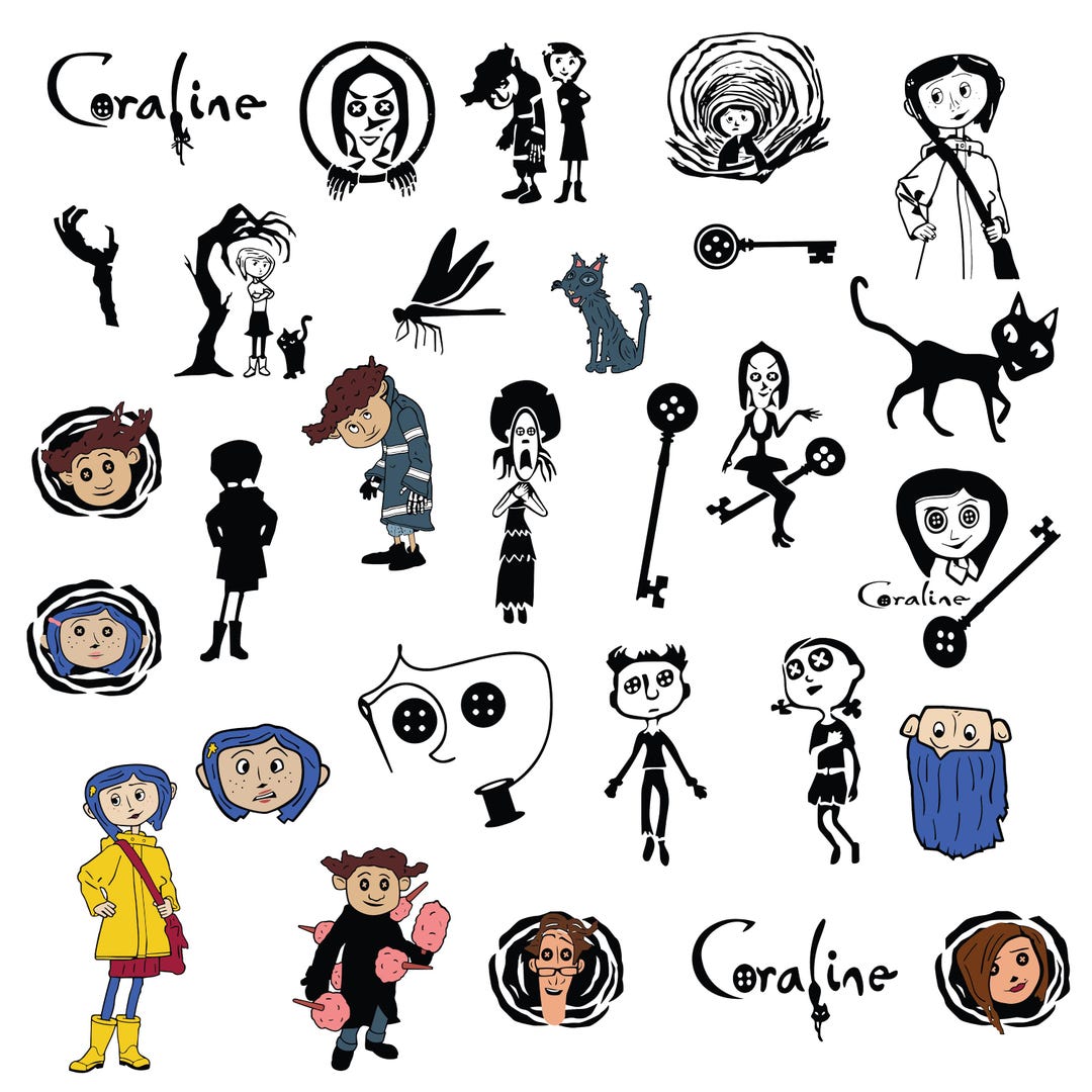 Coraline Witch Girl SVG/PNG/DXF Cut File (digital Download) - Etsy Canada