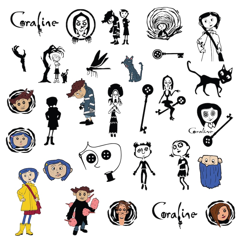 Coraline Clip Art Png - Etsy