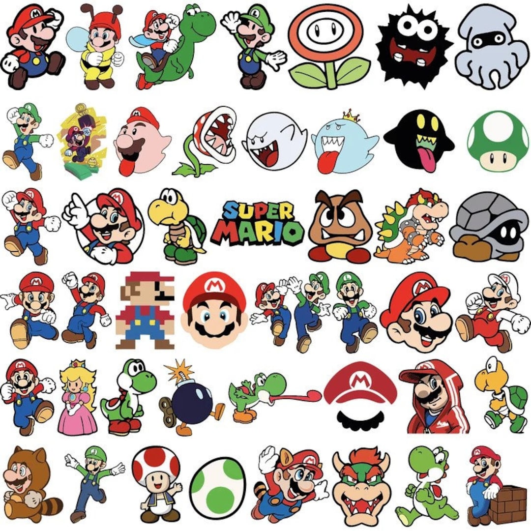 Super Mario SVG Bundle for Cricut and Sublimation, Mario Cut Files ...