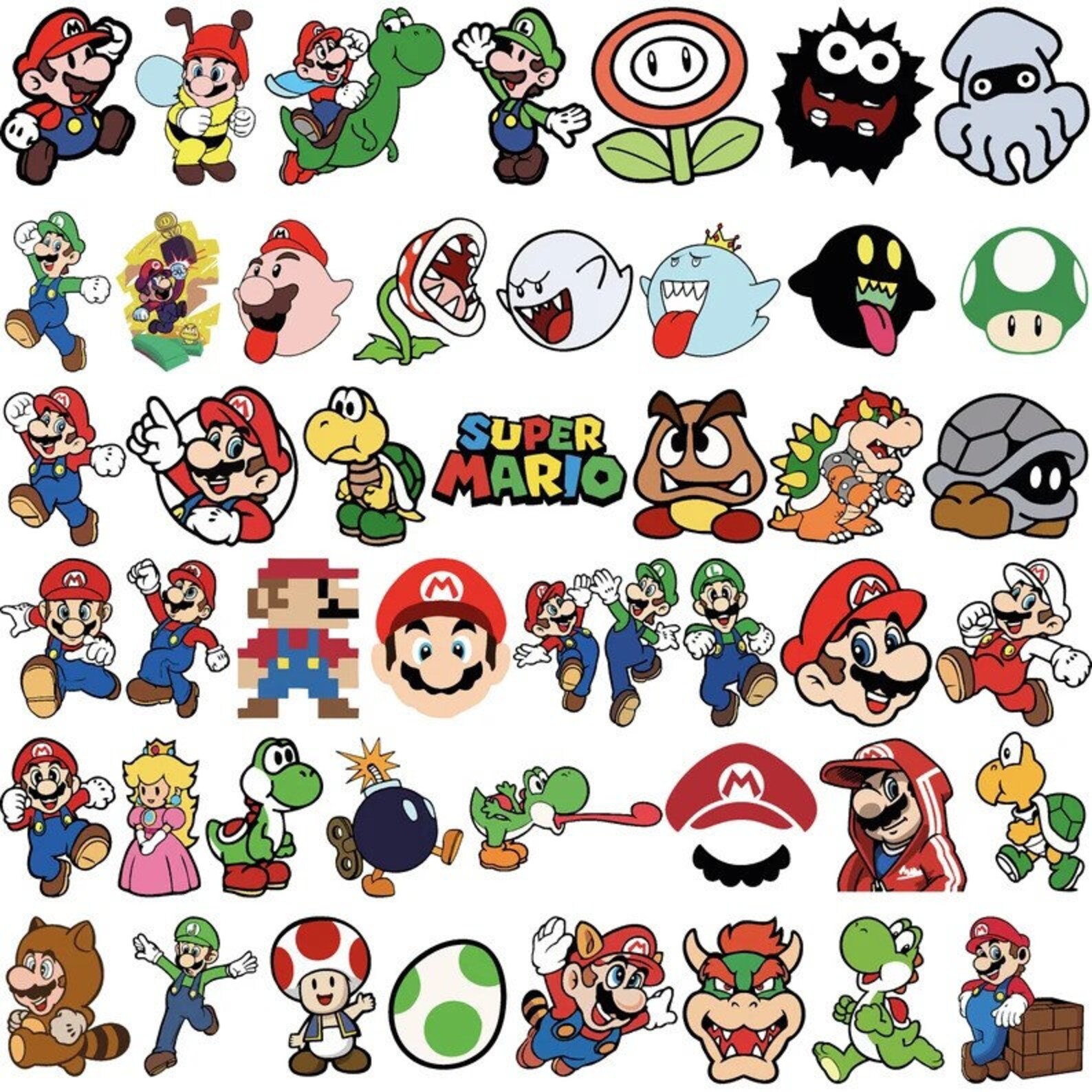 Super Mario SVG Bundle for Cricut and Sublimation, Mario Cut Files ...