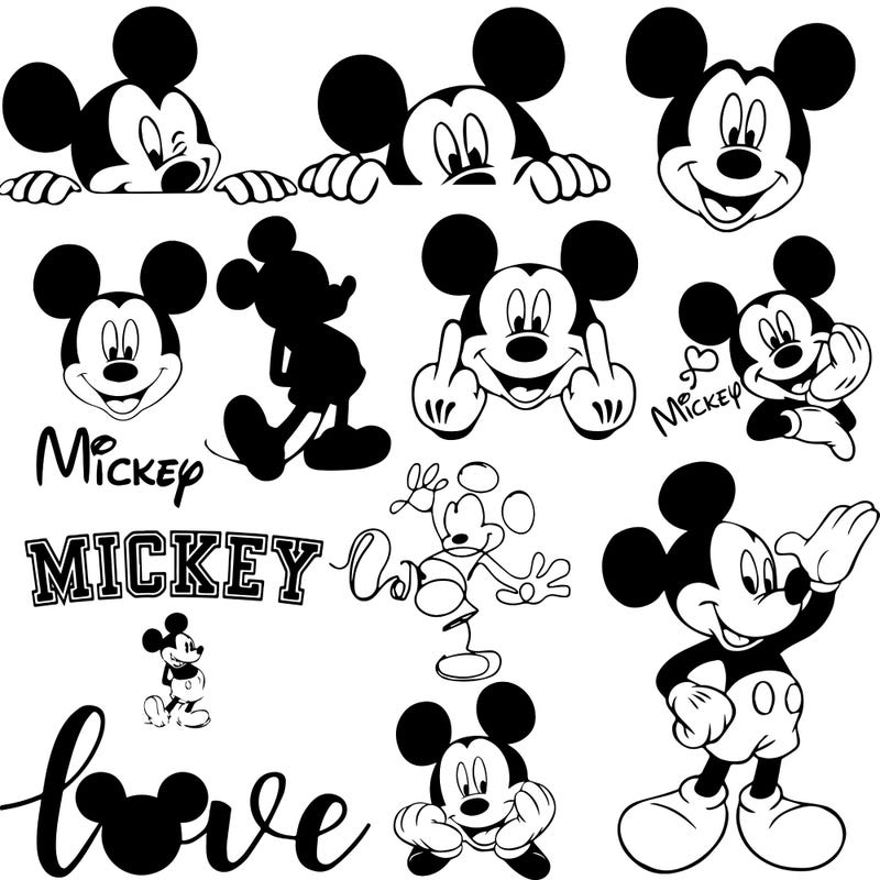 Mickey Mouse Svg - Etsy