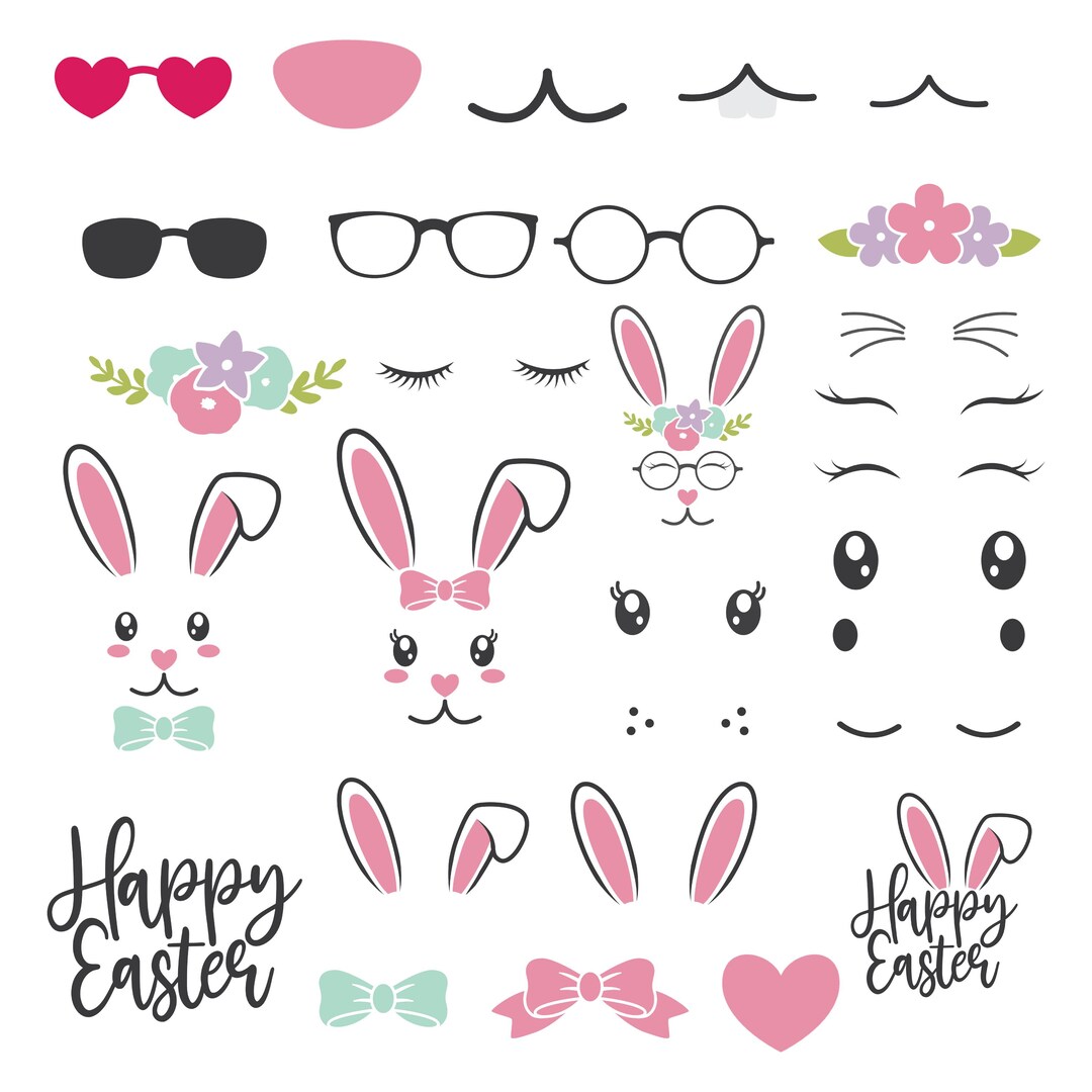 Easter Bunny Shape Svg Bundle, Bunny Svg, Rabbit Svg, Bunny Shape ...