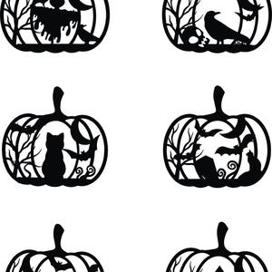 Spooky Halloween Pumpkin SVG Bundle | Bats, Cats, Graveyard Cut File ...