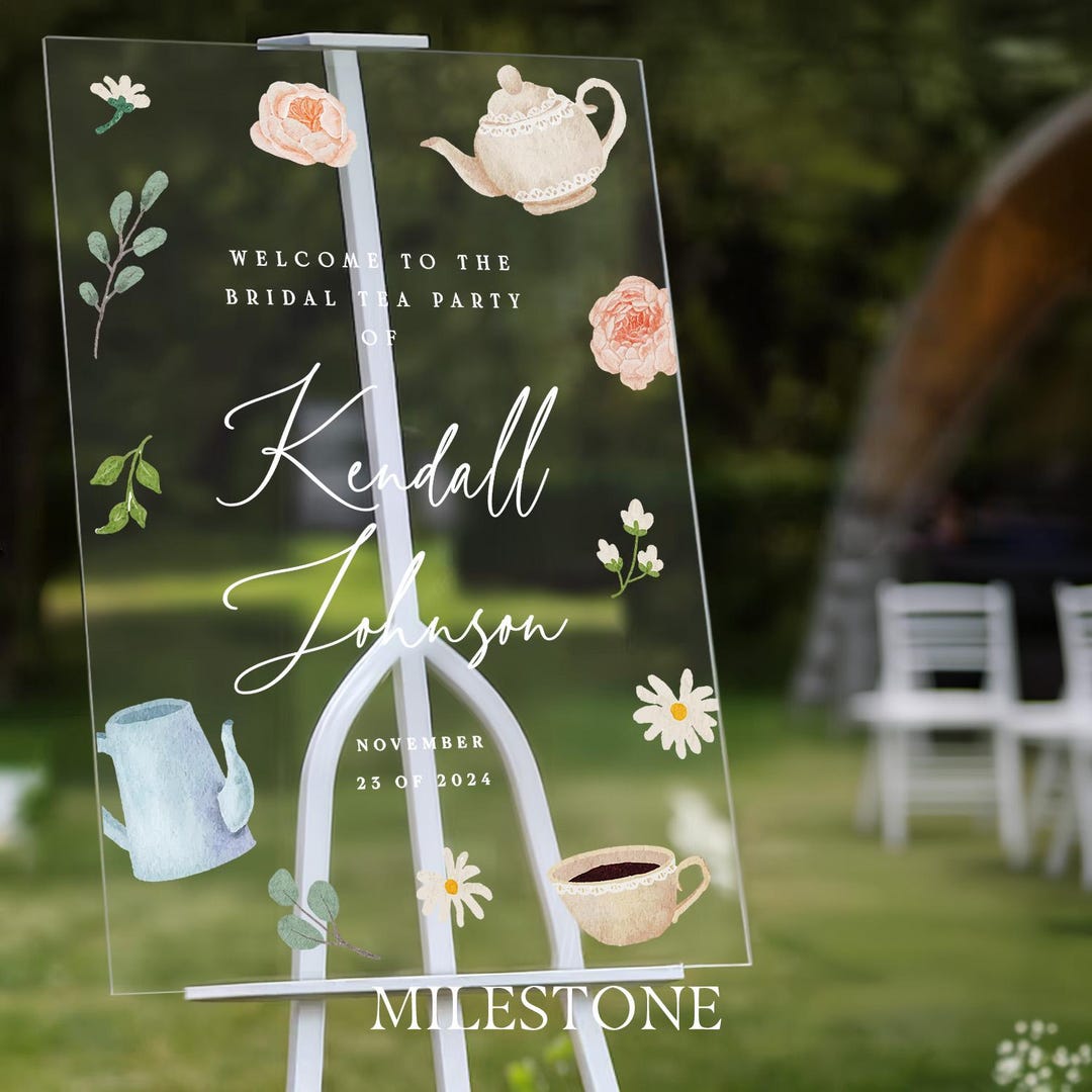 Welcome to the Bridal Tea Party Sign, Sunflower Tea Party Sign, Tea ...