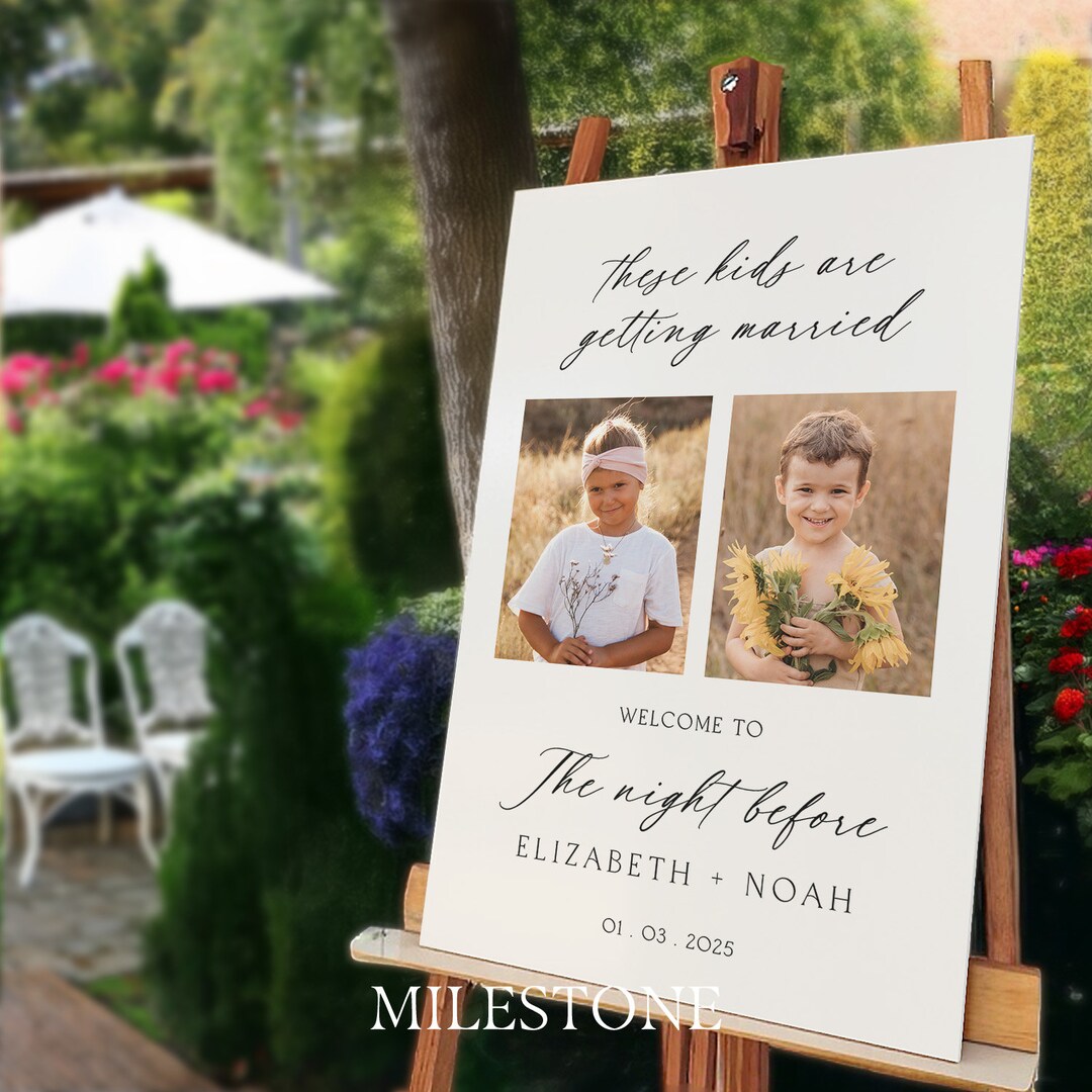 The Night Before Wedding Sign, the Kids Are Getting Married Sign ...