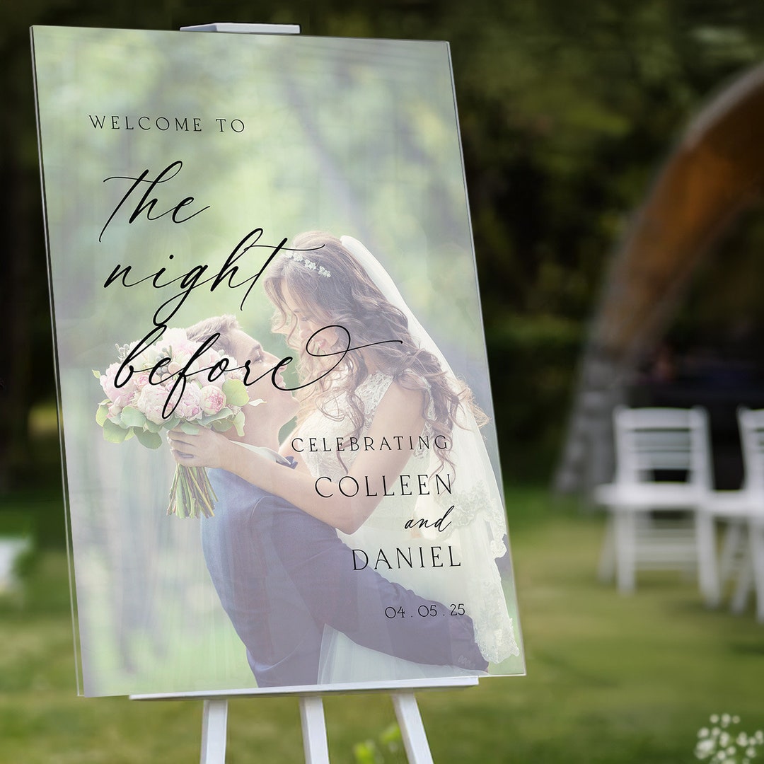 The Night Before Photo Sign, Wedding Rehearsal Dinner Sign, Night ...
