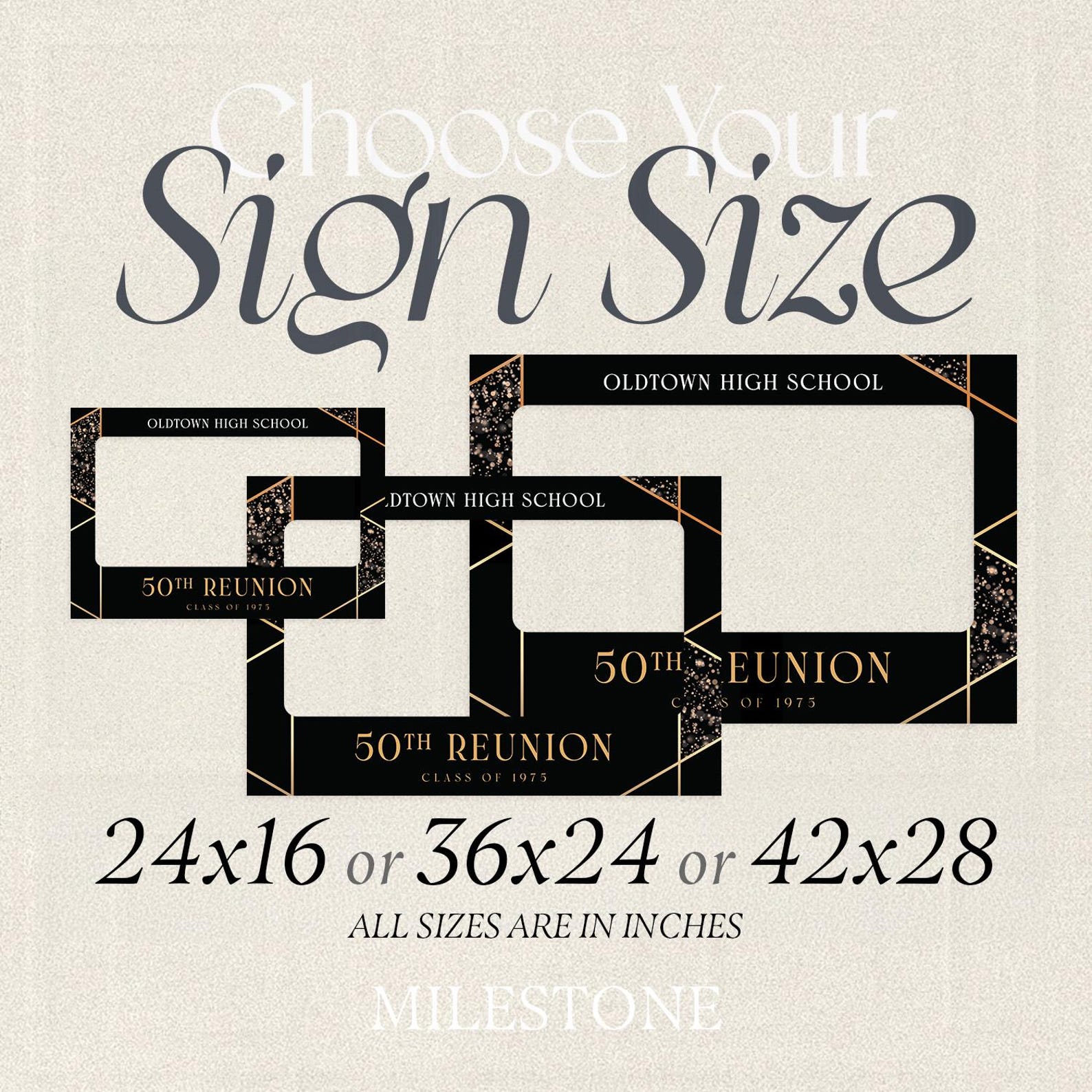 Custom School Reunion Photo Booth Frame, Personalized Black Photo Frame ...